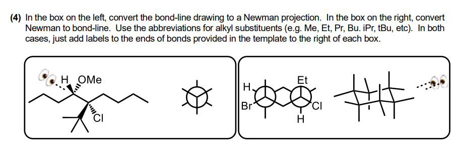 (4) ﻿In the box on the left, convert the bond-line | Chegg.com