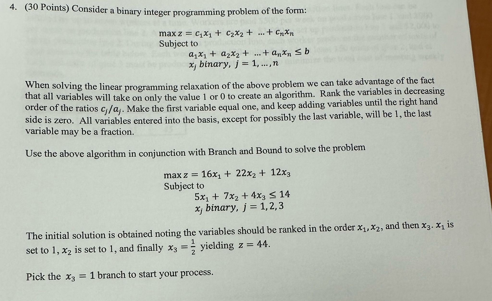 Solved (30 ﻿Points) ﻿Consider a binary integer progiamming | Chegg.com