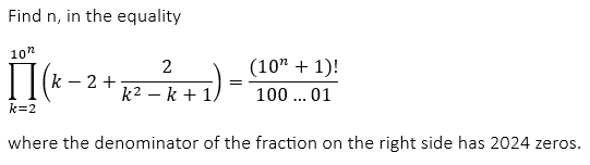Solved Find n, ﻿in the equality where the denominator of the | Chegg.com