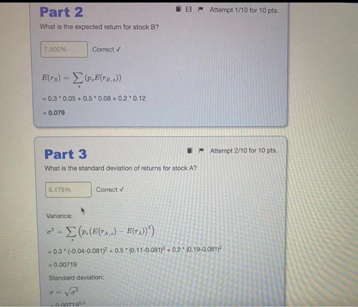 Solved We know the following expected returns for stocks A | Chegg.com