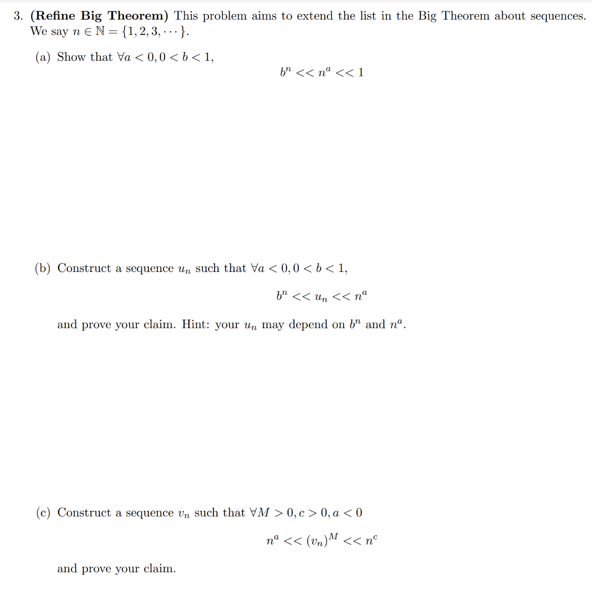 Solved (Refine Big Theorem) ﻿This problem aims to extend the | Chegg.com