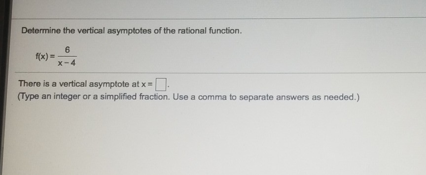 Solved Determine the vertical asymptotes of the rational | Chegg.com