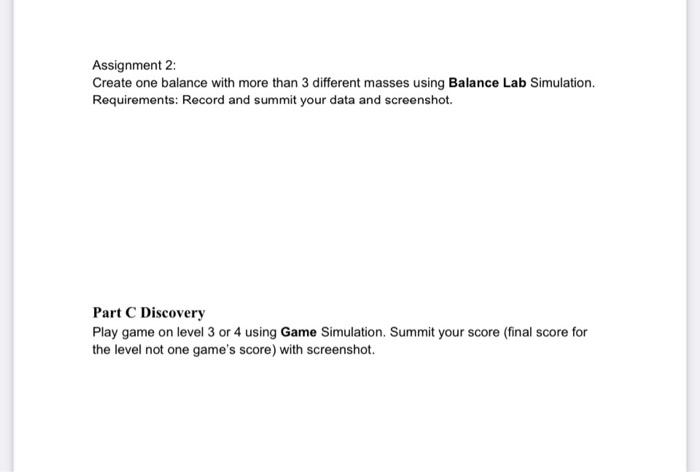 Go to PhET website. Click on Simulation/Physics. | Chegg.com