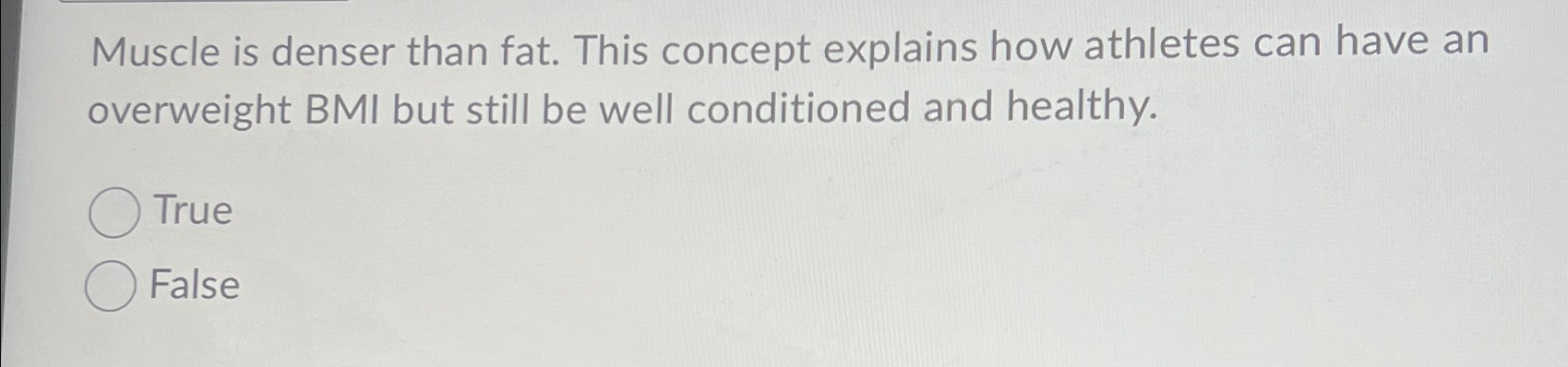 Solved Muscle is denser than fat. This concept explains how | Chegg.com
