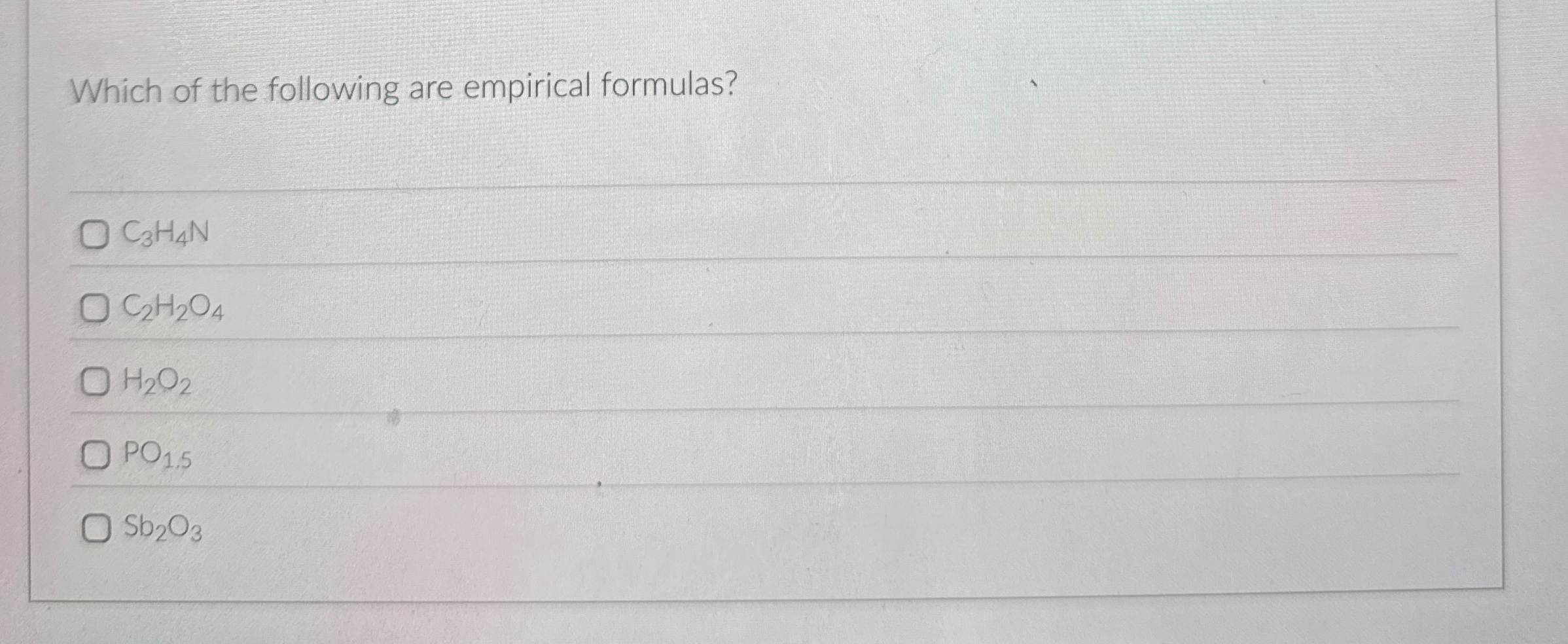 Solved Which of the following are empirical | Chegg.com