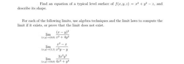 Solved Find an equation of a typical level surface of | Chegg.com