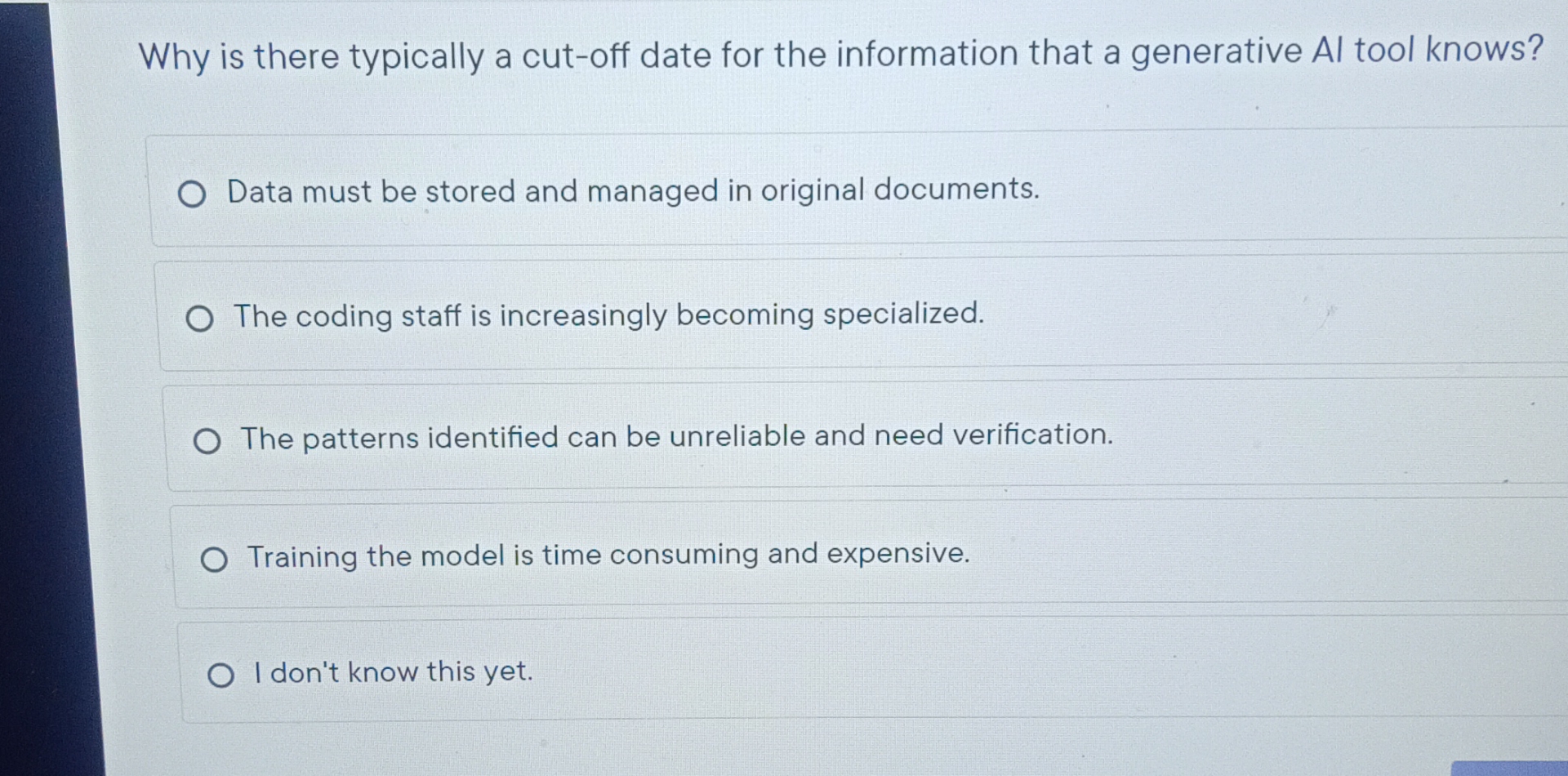 Solved Why is there typically a cut-off date for the | Chegg.com