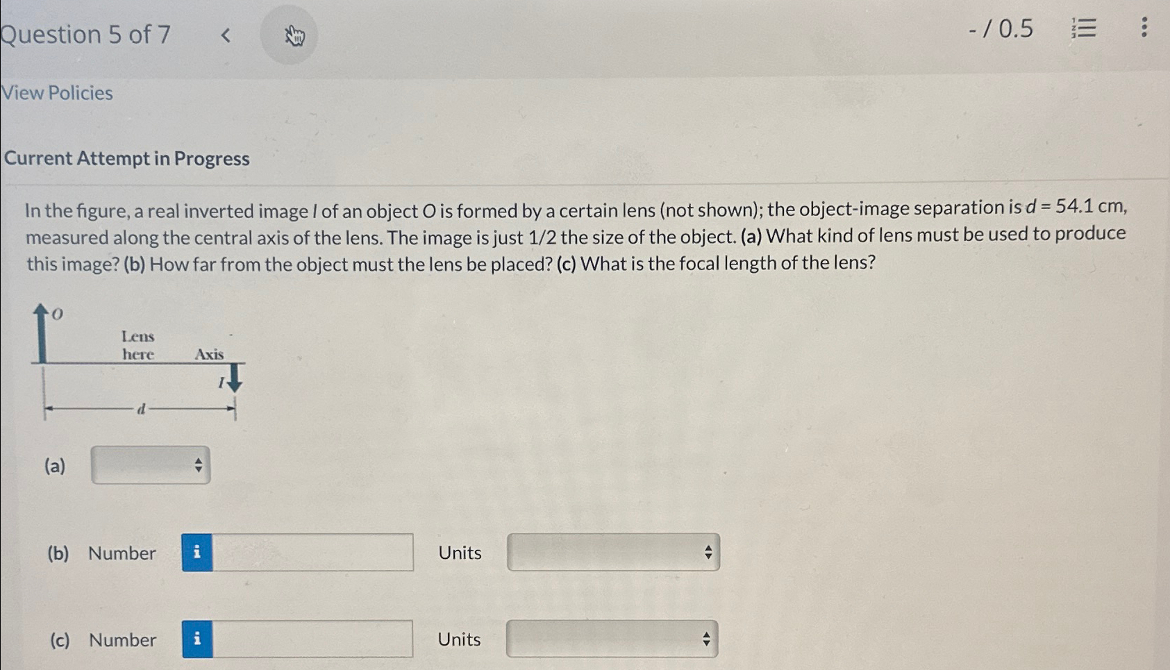 Solved Question 5 ﻿of 7-0.5View PoliciesCurrent Attempt in | Chegg.com
