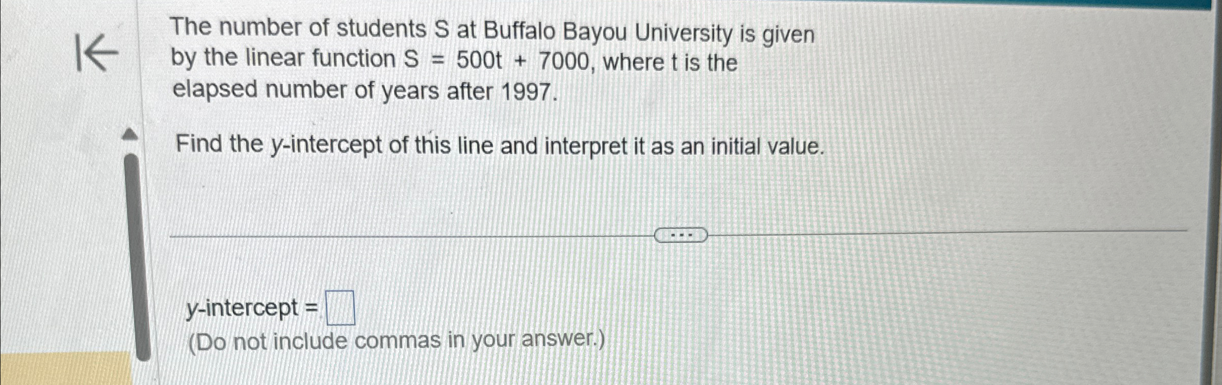 Solved The number of students S ﻿at Buffalo Bayou University | Chegg.com