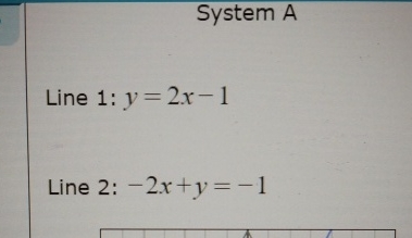 Solved For each system of linear equations shown below, | Chegg.com