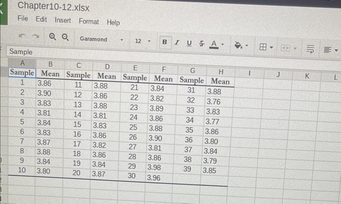 Solved Click Here For The Excel Data File A 1 Construct An 2625