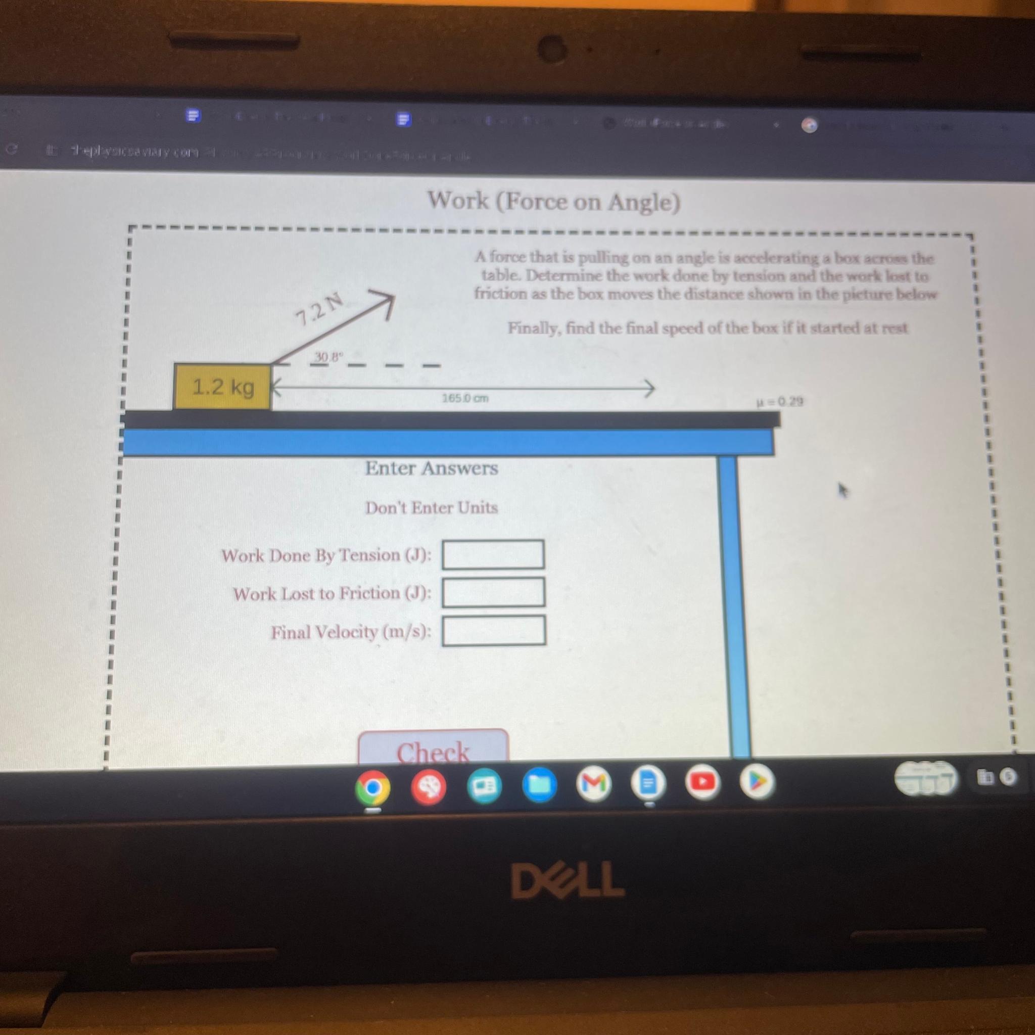Work (Force on Angle)A force that is polling on an | Chegg.com