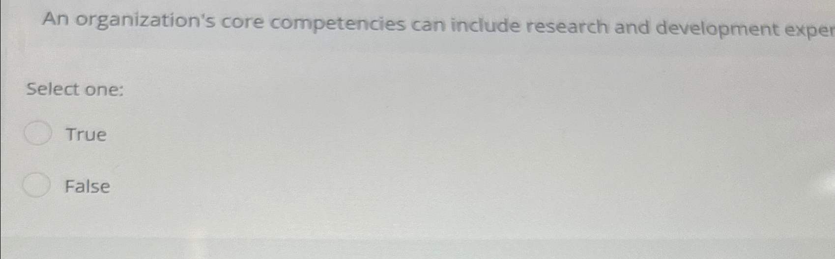 Solved An organization's core competencies can include | Chegg.com