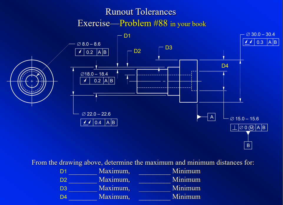 Solved Runout TolerancesExercise-Problem \#88 ﻿in your | Chegg.com