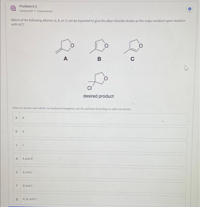 Solved What is the expected product of the following | Chegg.com