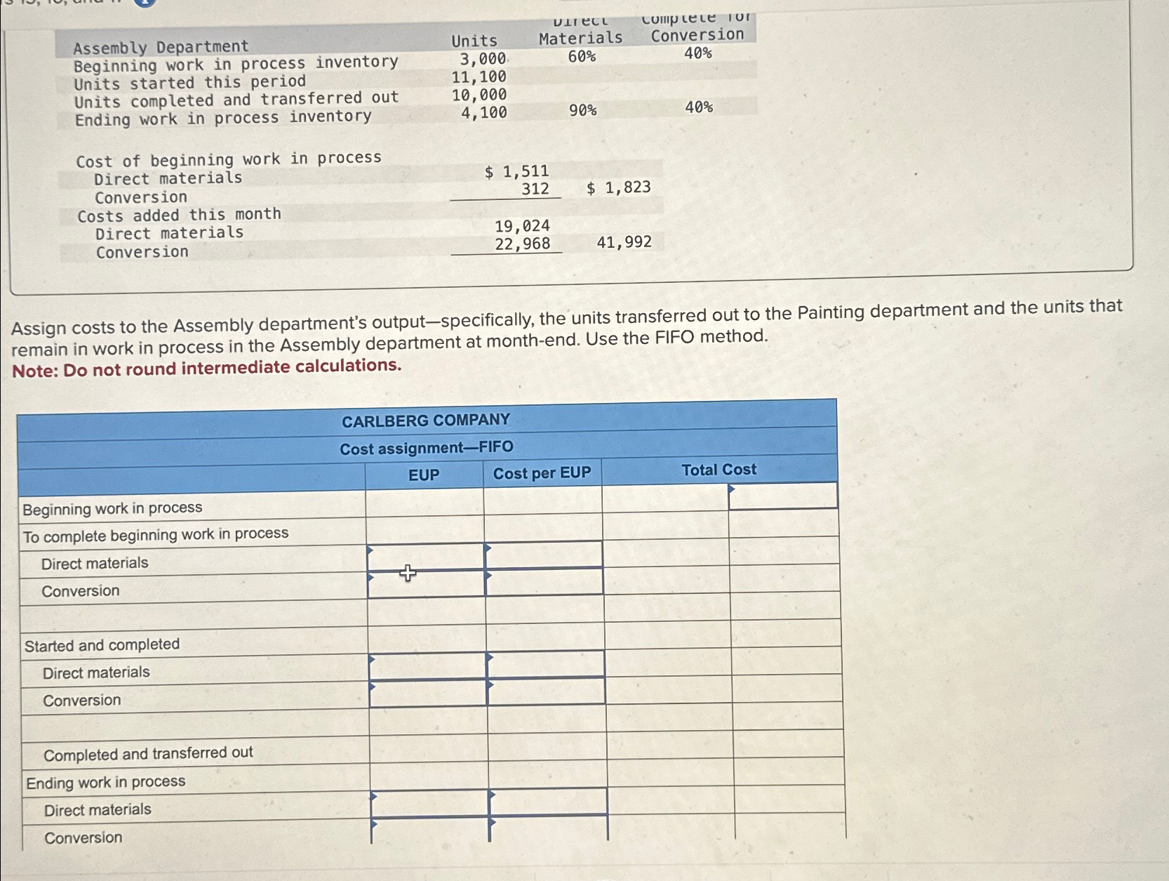 Solved \table[[Assembly | Chegg.com