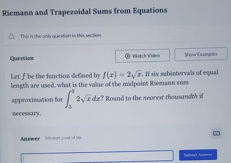 Solved Riemann and Trapezoidal Sums from EquationsThis is | Chegg.com