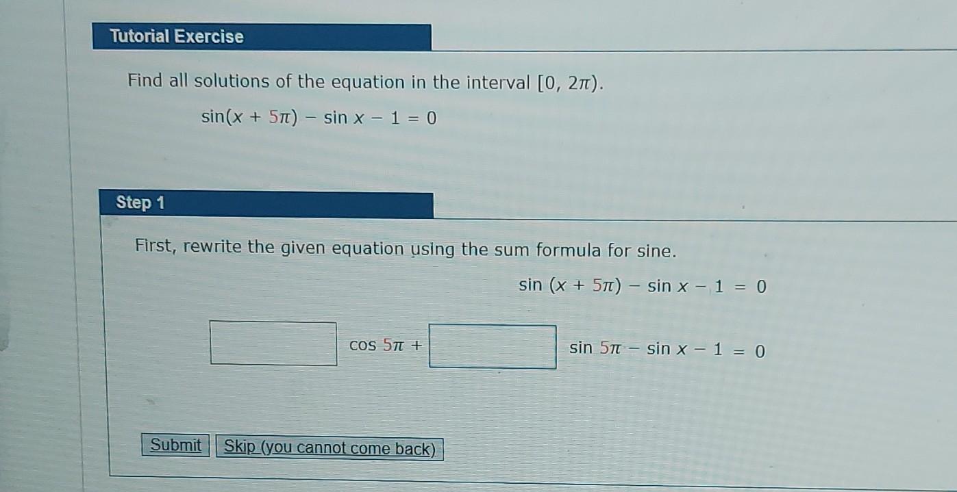 Solved Find all solutions of the equation in the interval | Chegg.com