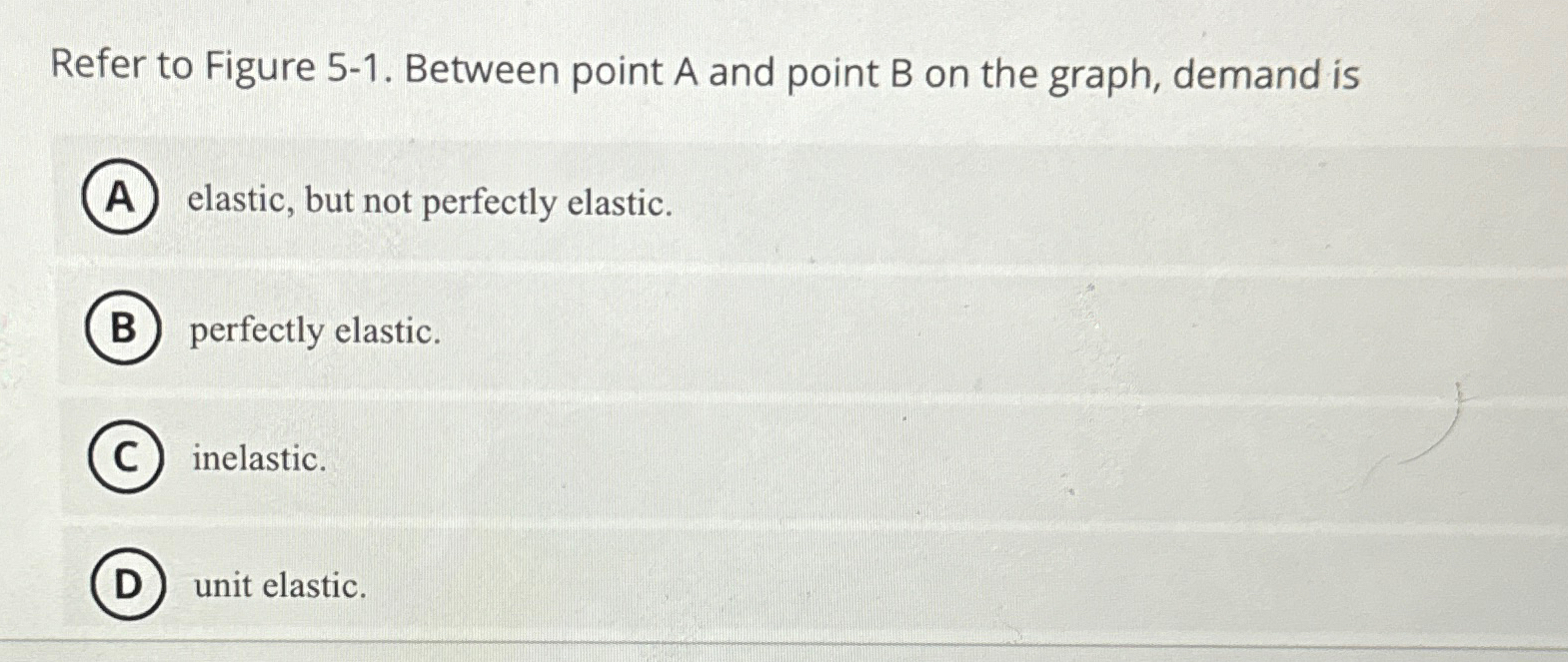Solved Refer to Figure 5-1. ﻿Between point A and point B on | Chegg.com