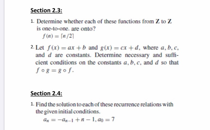 Solved Section 2 3 1 Determine Whether Each Of These