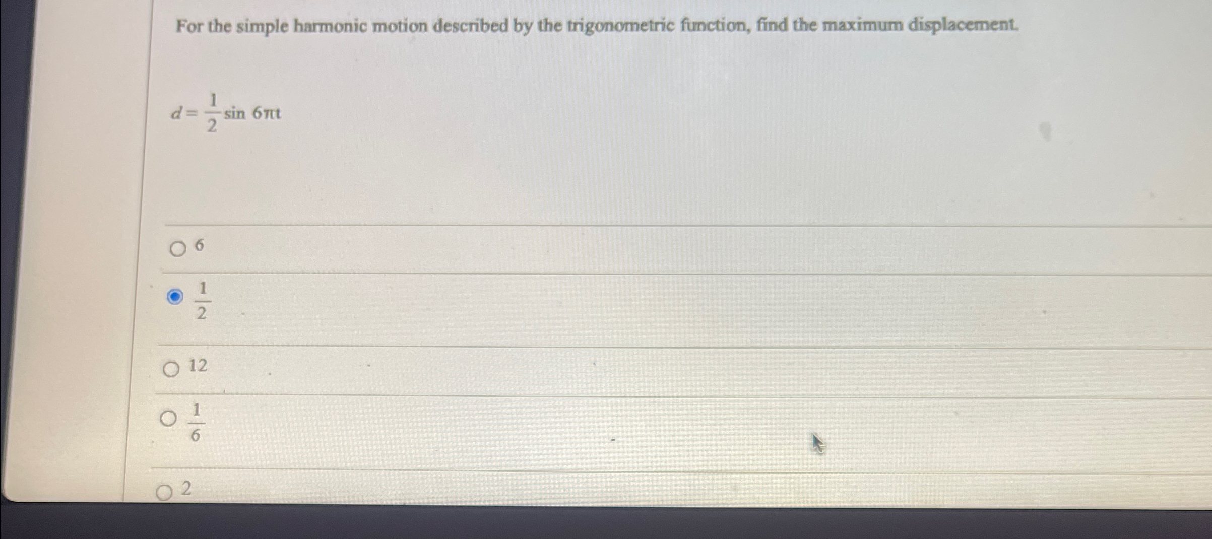 Solved For the simple harmonic motion described by the | Chegg.com
