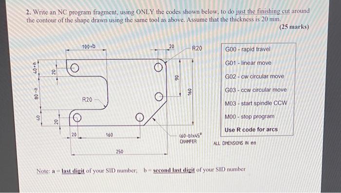 Solved 2 Write An Nc Program Fragment Using Only The Codes