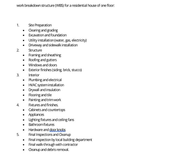 Solved Based on the WBS and the table, present the cost | Chegg.com