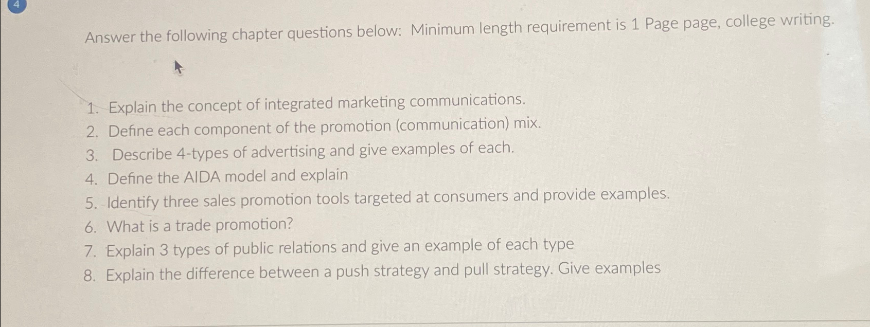 Solved Answer the following chapter questions below: Minimum | Chegg.com