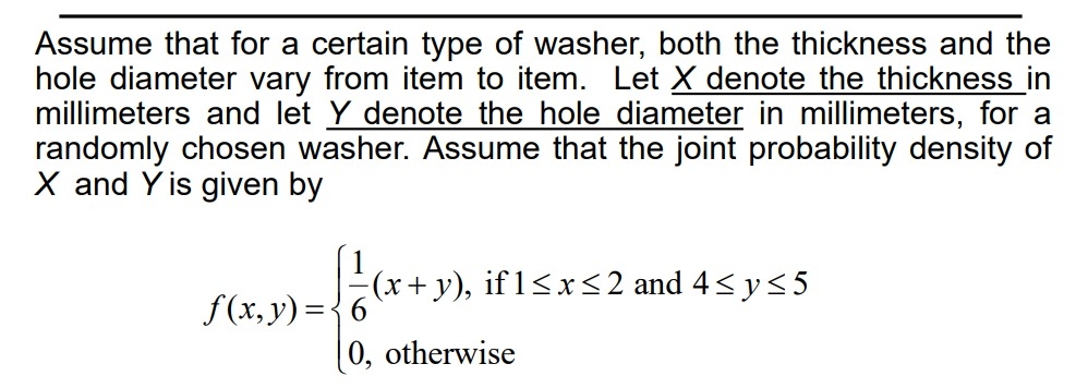 Solved Assume that for a certain type of washer, both the | Chegg.com