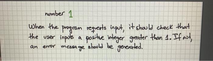 Solved a 2. Write a program that request positive integer as | Chegg.com