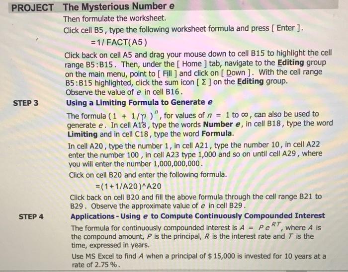 Solved 1 Objective To investigate e, the base number of the | Chegg.com