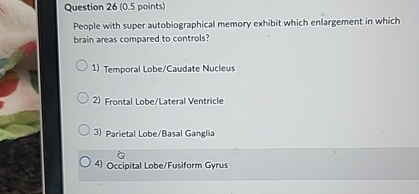 Solved Question 26 ( 0.5 ﻿points)People with super | Chegg.com
