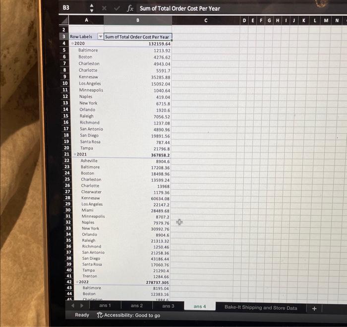 The Attached Excel Data File To Analyze And Create 