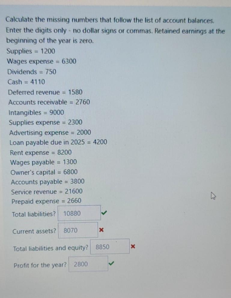 Solved Calculate the missing numbers that follow the list of | Chegg.com