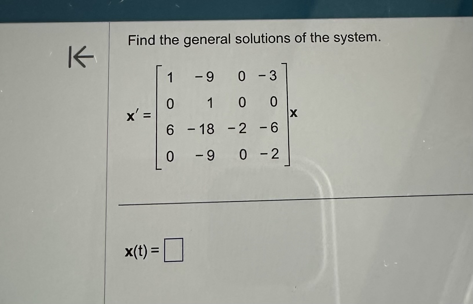 Solved Find the general solutions of the | Chegg.com