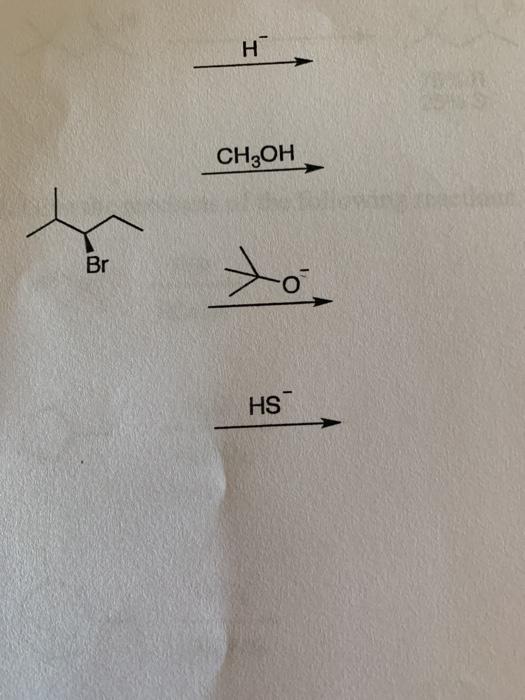 Solved H н CH2OH Br HS Draw the products | Chegg.com