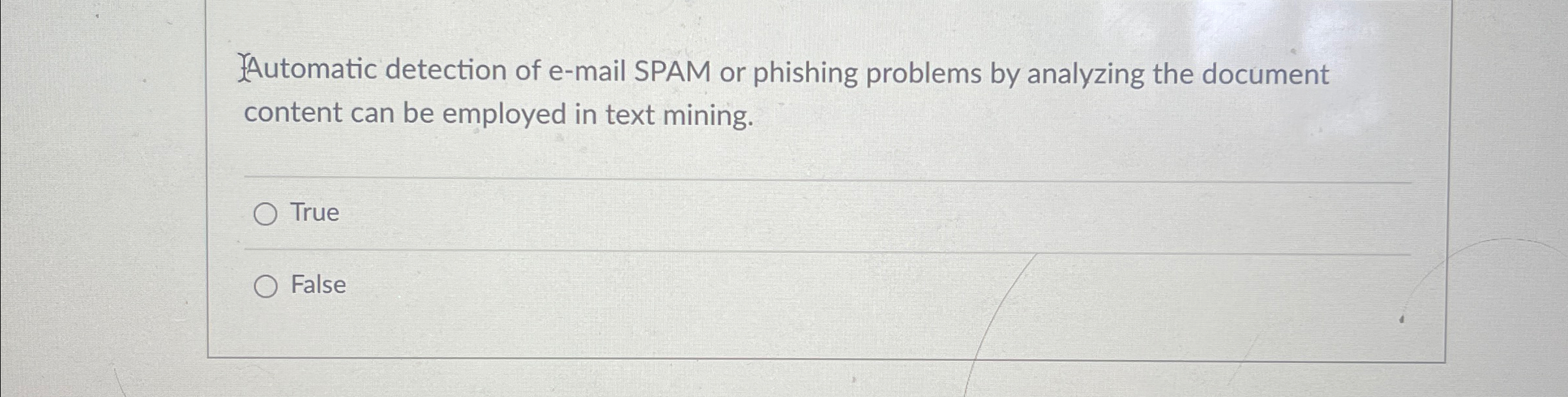 Solved Automatic detection of e-mail SPAM or phishing | Chegg.com