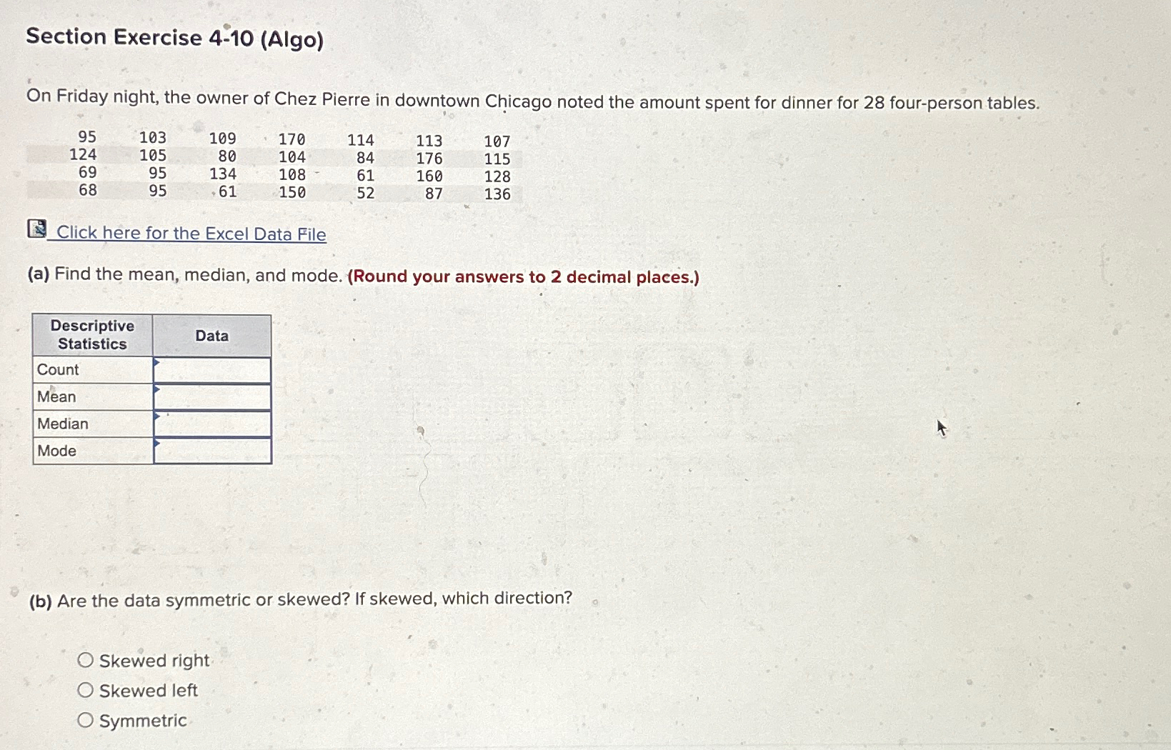 Solved Section Exercise 4 10 Algo On Friday Night The