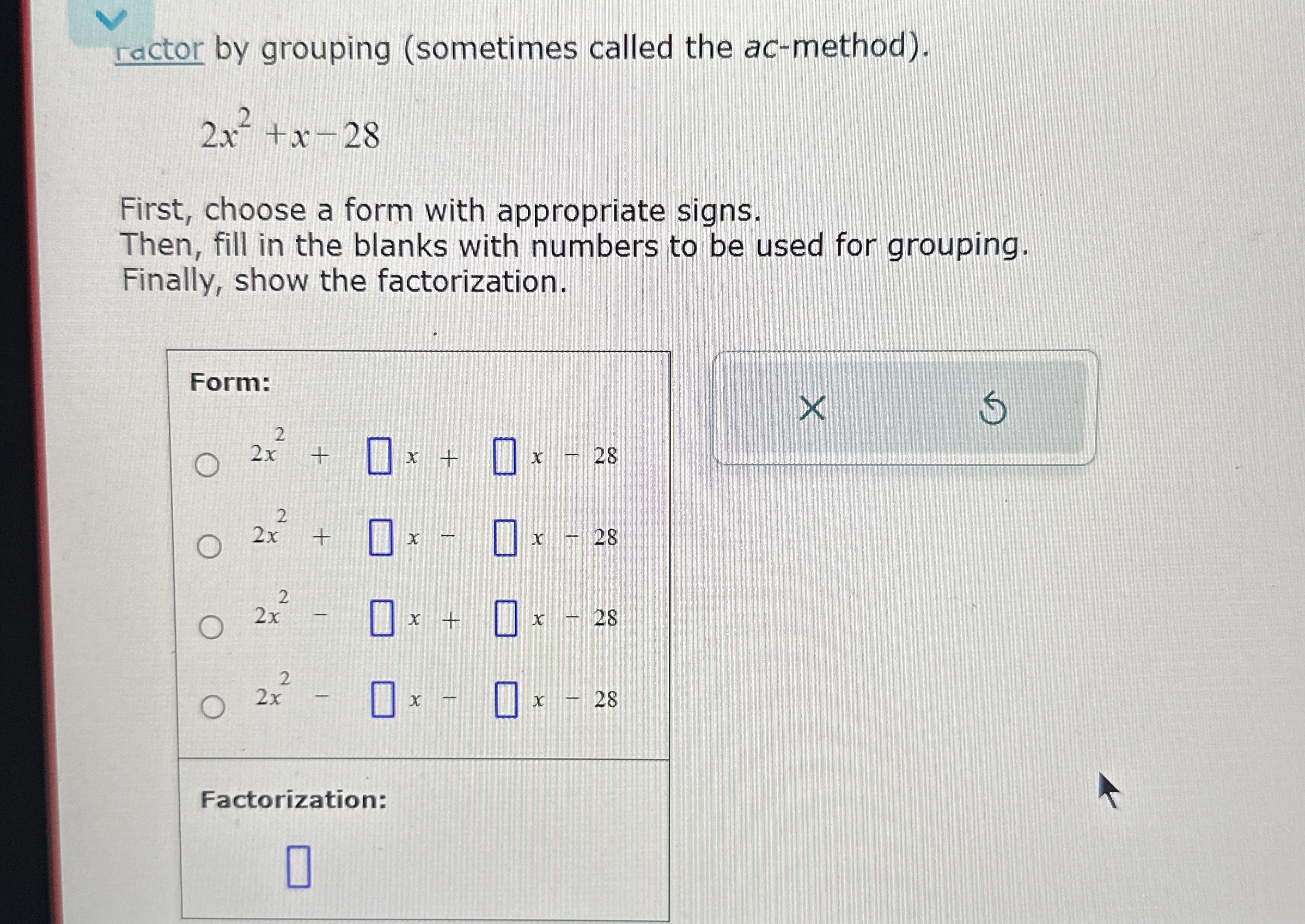 Solved ractor by grouping (sometimes called the | Chegg.com