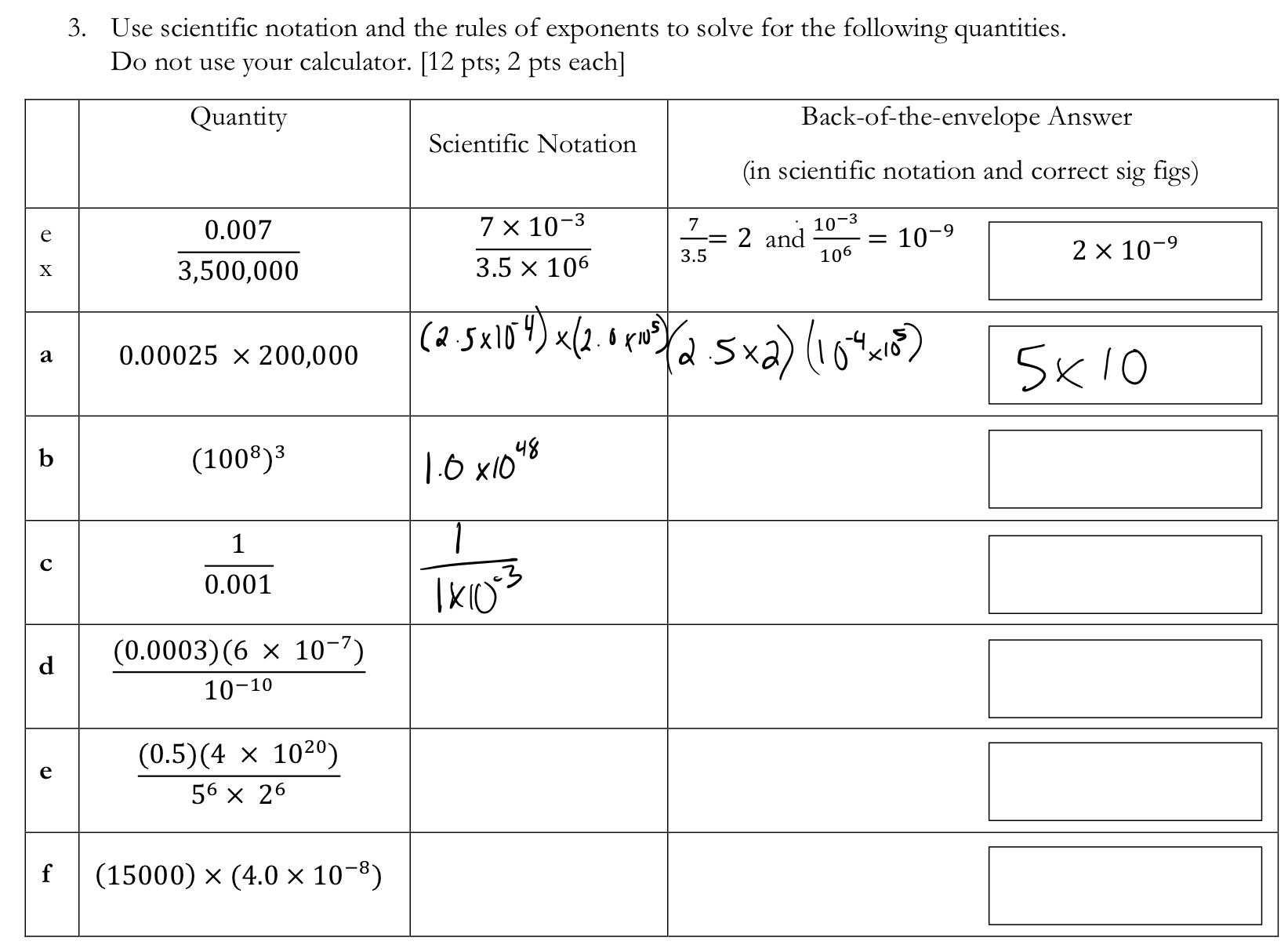 Solved Use scientific notation and the rules of exponents to | Chegg.com