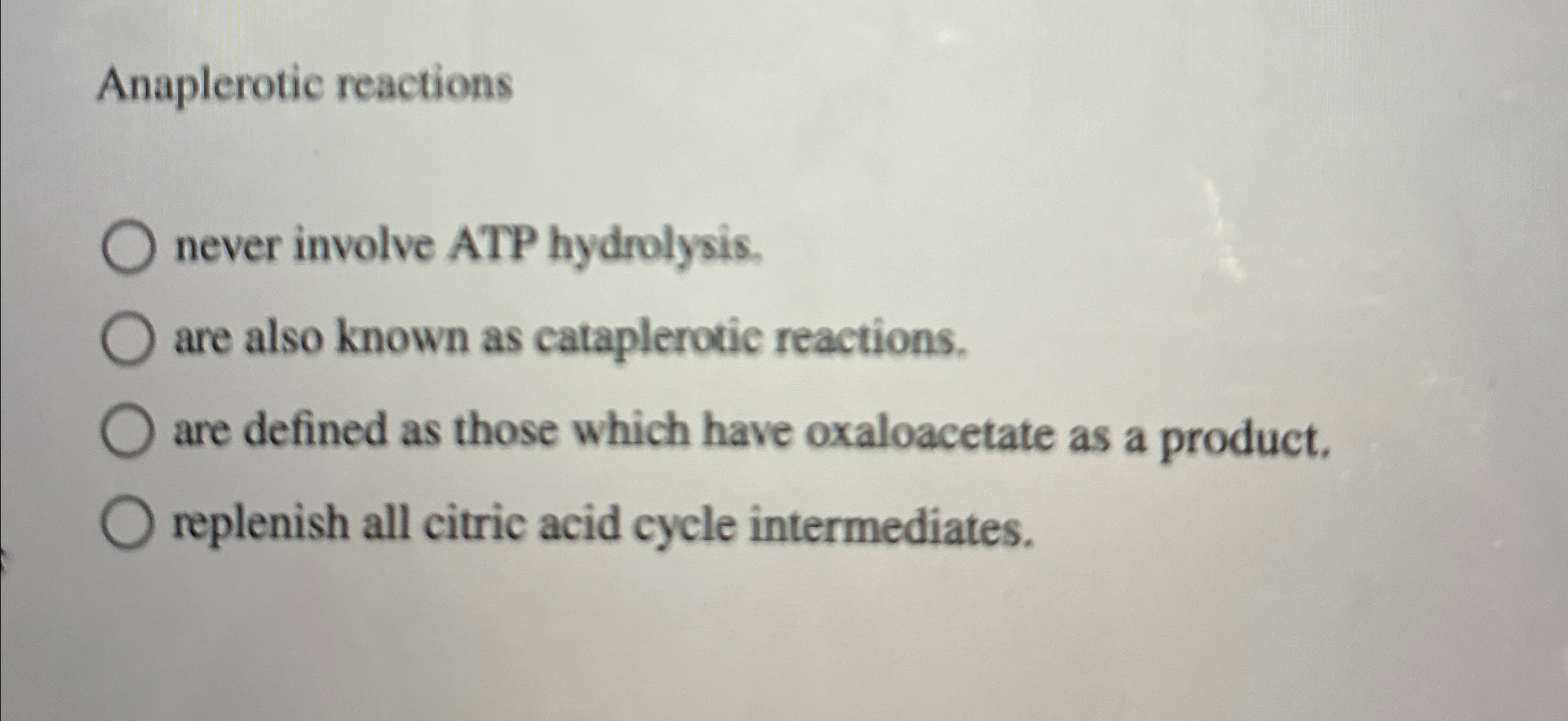Solved Anaplerotic reactionsnever involve ATP hydrolysis.are | Chegg.com