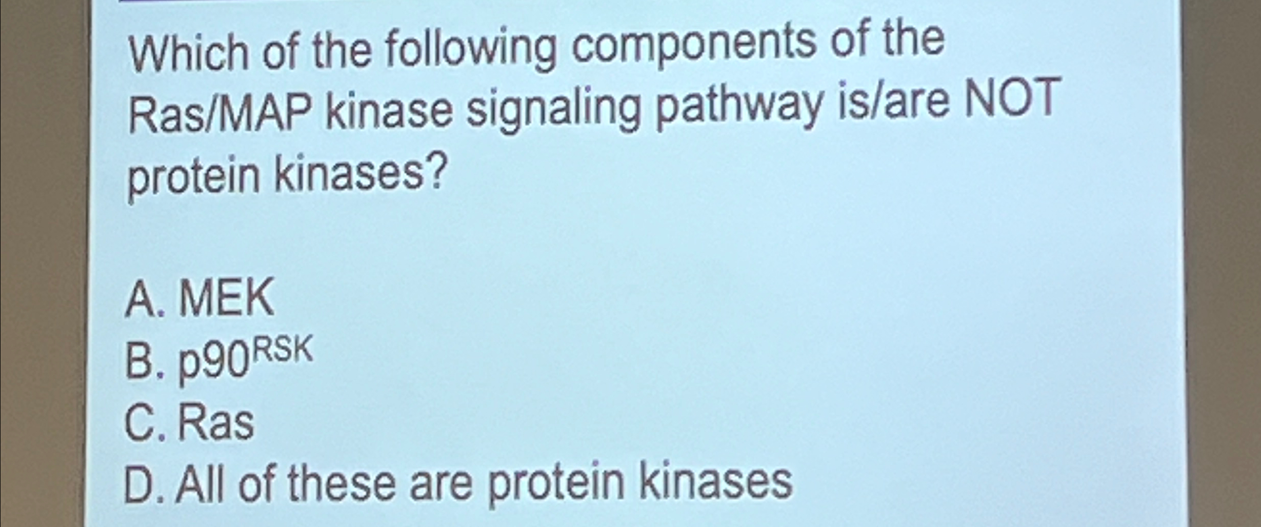 Solved Which of the following components of the Ras/MAP | Chegg.com
