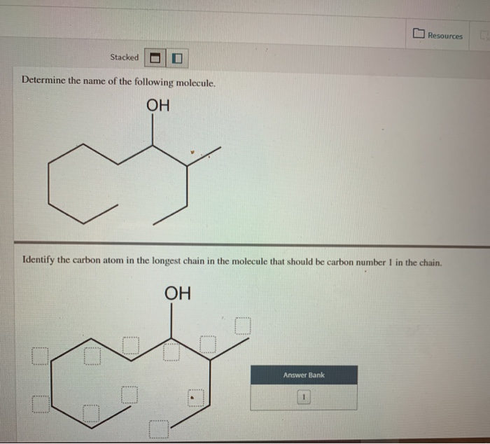 Solved: Stacked Determine The Name Of The Following Molecu... | Chegg.com