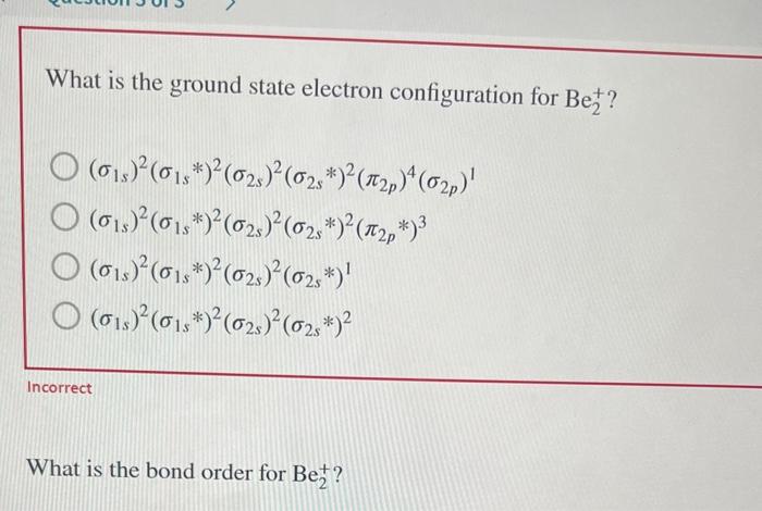 Solved What is the ground state electron configuration for | Chegg.com