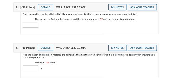 Solved Find two positive numbers that satisfy the given | Chegg.com