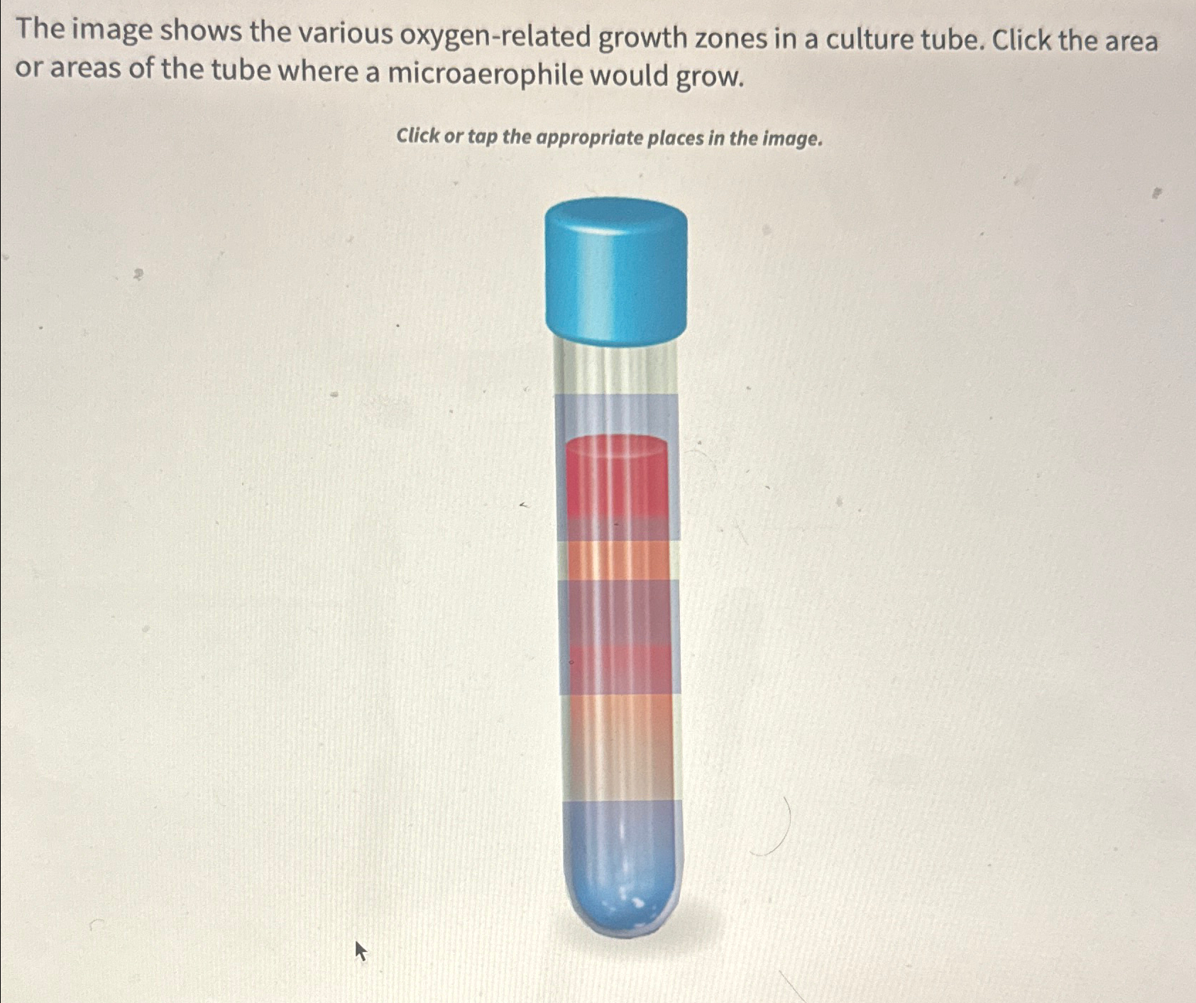 Solved The image shows the various oxygen-related growth | Chegg.com