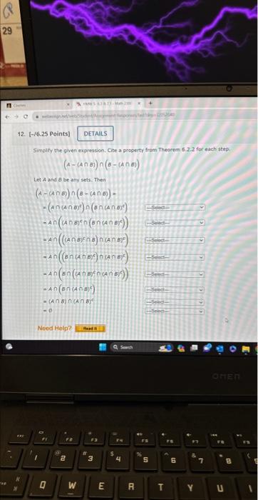 Solved Simplify the given expression, Cite a property from | Chegg.com