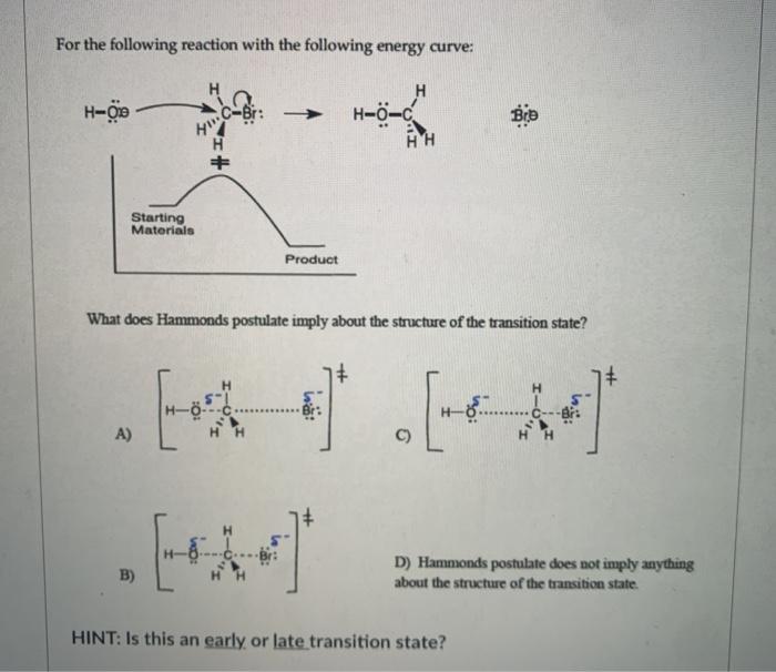 Solved For the following reaction with the following energy | Chegg.com