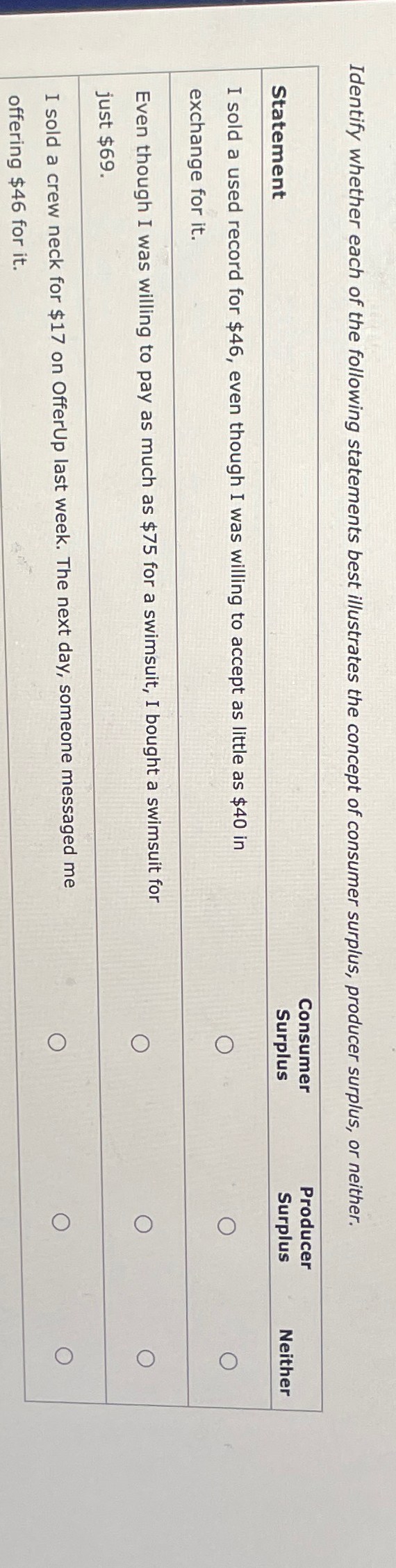 Solved Identify whether each of the following statements | Chegg.com