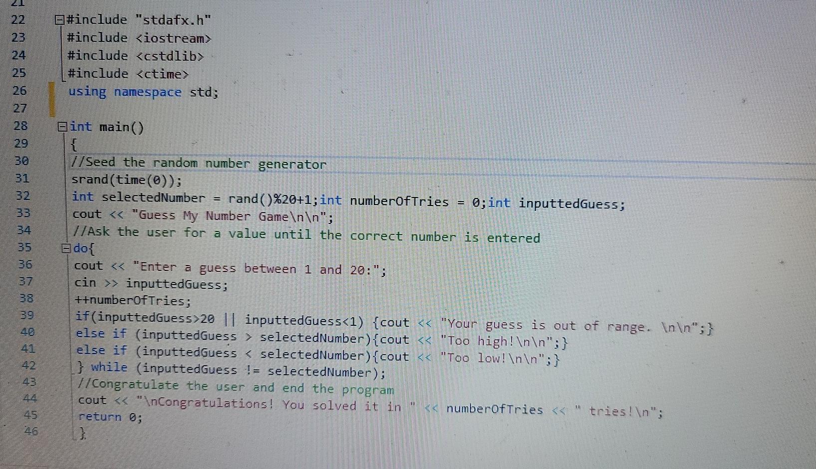 Solved 21 22 23 El#include "stdafx.h" #include #include | Chegg.com